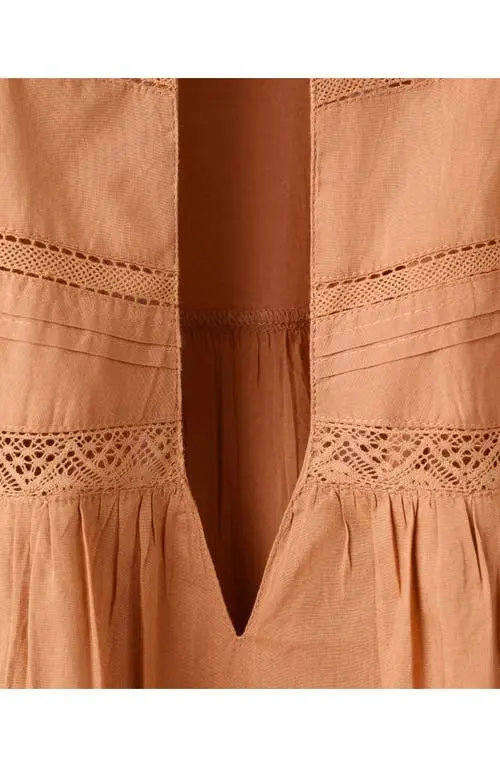 Mango Cotton Nightgown With Lace Trim