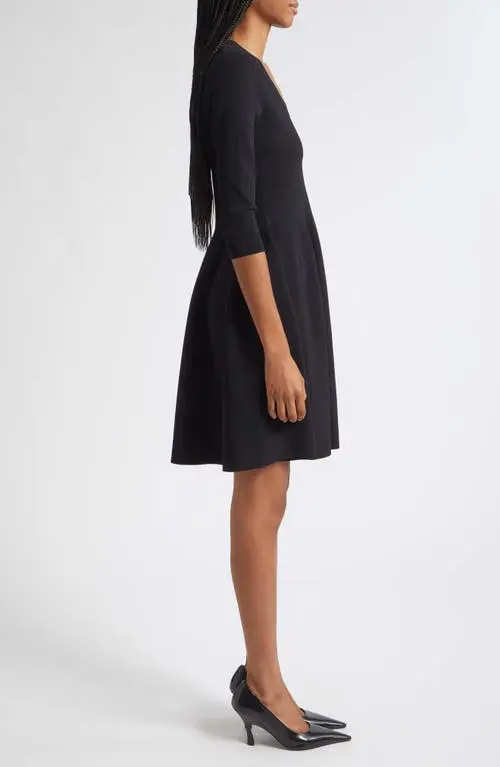 Stella McCartney Milano Stitch Fit & Flare Sweater Dress