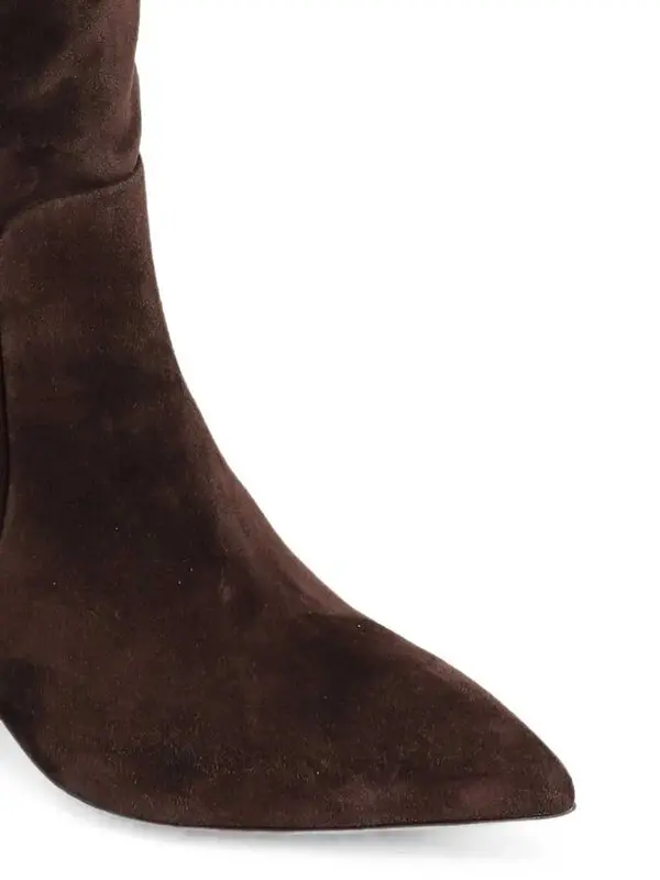 Paris Texas Suede Pointed-toe Knee-high Boots - Brown