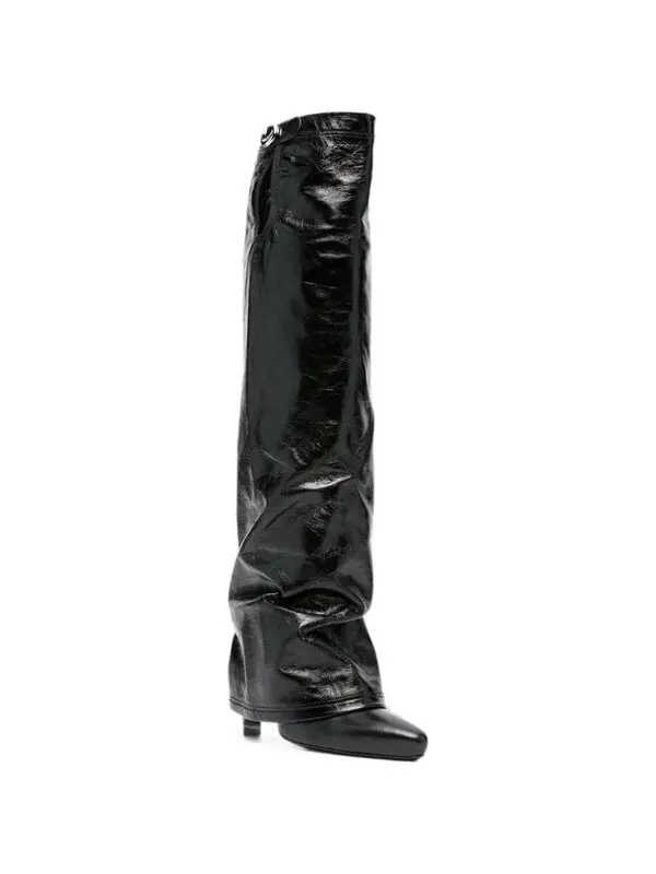 Attico Leather High Heel Boots