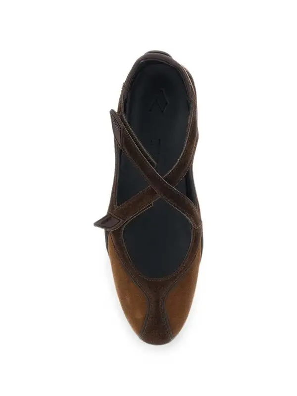 Attico Suede Ballet Flats