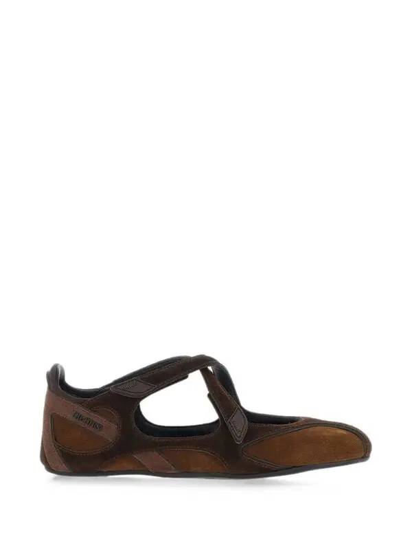 Attico Suede Ballet Flats - Brown