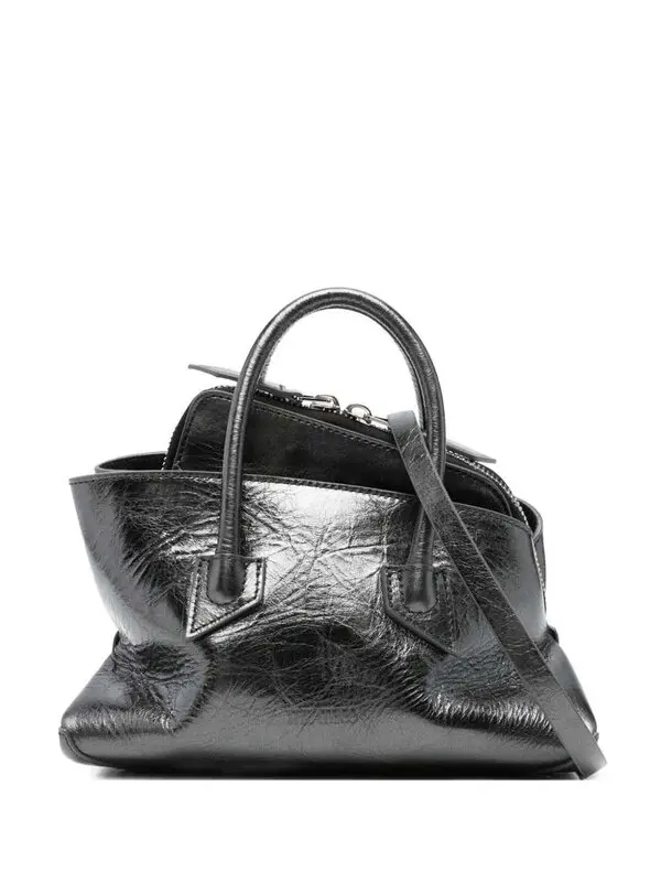 Attico Leather Tote Bag - Gray