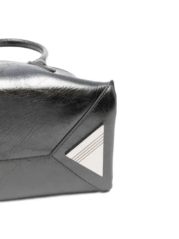 Attico Leather Tote Bag - Gray