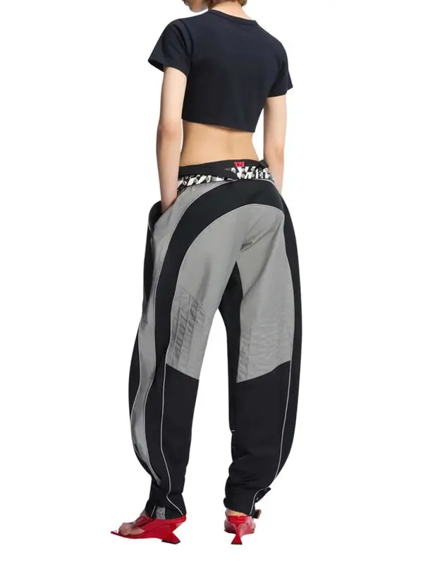 Attico Paneled Balloon Silhouette Pants - Black