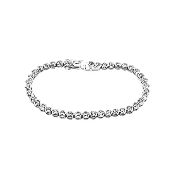 SPERO LONDON Sterling Circle Round Tennis Bracelet - Silver