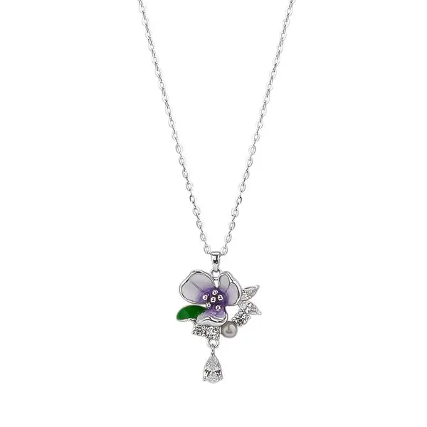 SPERO LONDON Sterling Floral Pendant Necklace - Silver