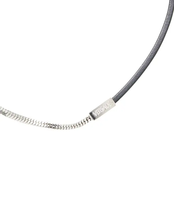 Versace Necklace Leather, Metal