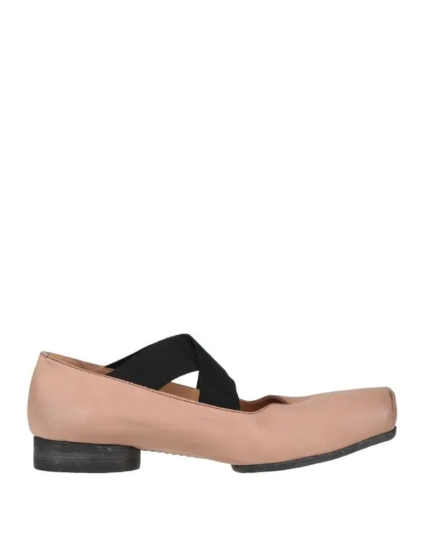 UMA WANG Calfskin Mary Jane Ballet Flats - Blush