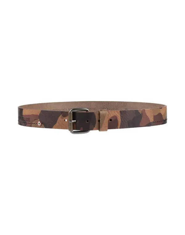 AERONAUTICA MILITARE Camouflage Print Leather Belt