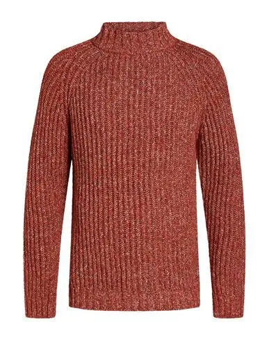 IRISH CRONE Turtleneck Brick Size Virgin Wool, Polyamide, Polyester, Polyacrylic - Red