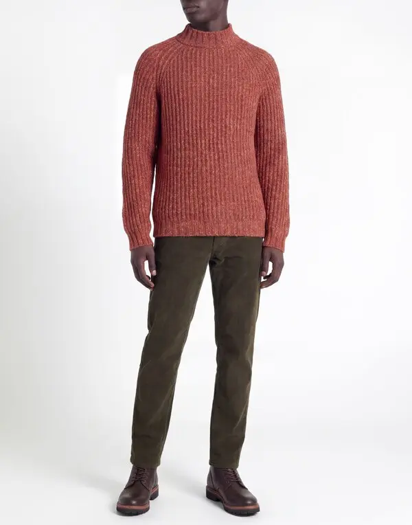 IRISH CRONE Turtleneck Brick Size Virgin Wool, Polyamide, Polyester, Polyacrylic