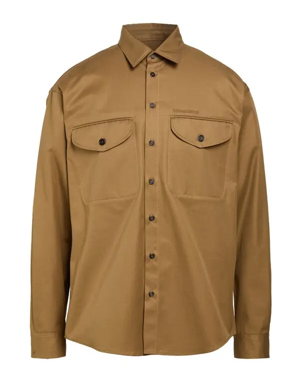 Dsquared2 Cotton Twill Overshirt With Embroidered Logo