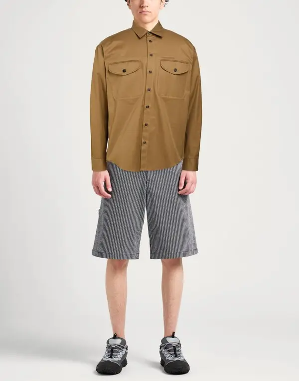 Dsquared2 Cotton Twill Overshirt With Embroidered Logo
