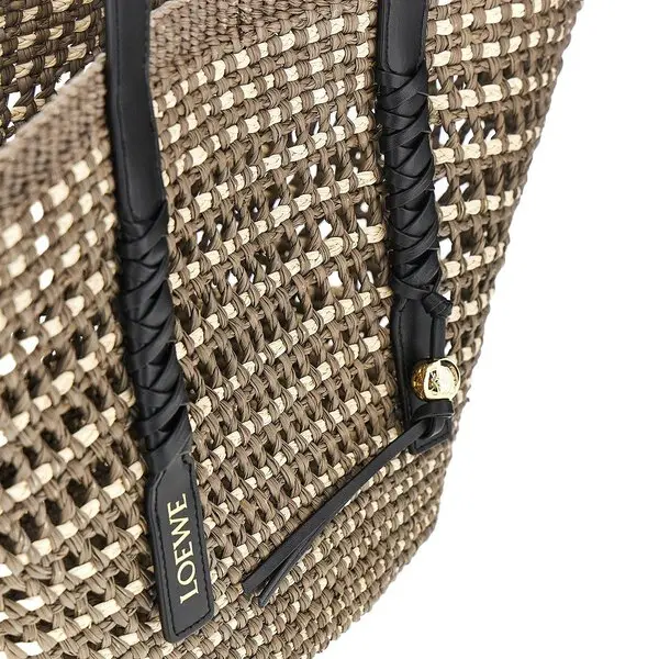 Loewe Braided Palm Medium Basket Bag - Green