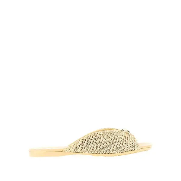 Loewe Pebble Raffia-effect Slides - Beige