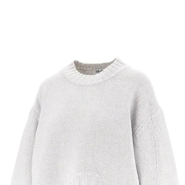 Attico Moulded Hem Wool And Cashmere Sweater