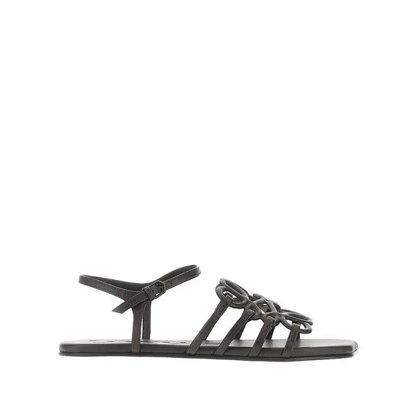 Loewe Petal Anagram Leather Sandals - Brown