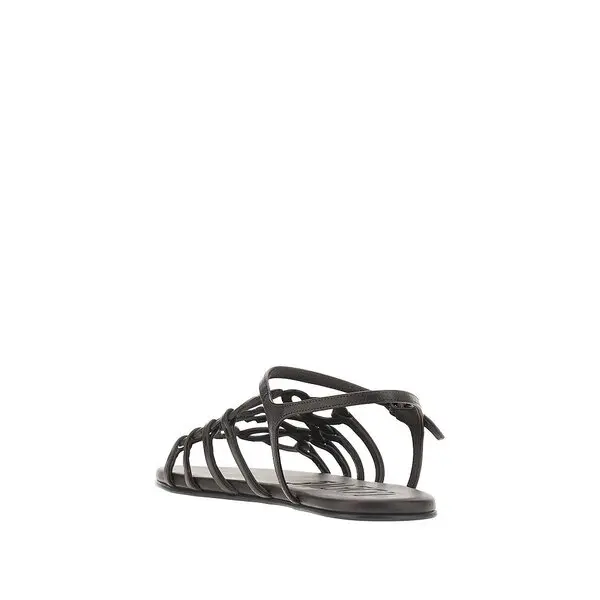Loewe Petal Anagram Leather Sandals - Brown