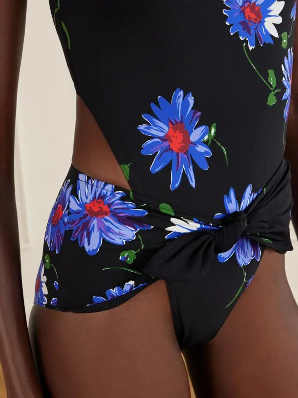 Alaïa Floral-print One-piece Swimsuit