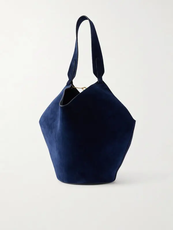 Khaite Lotus Suede Shoulder Bag - Blue