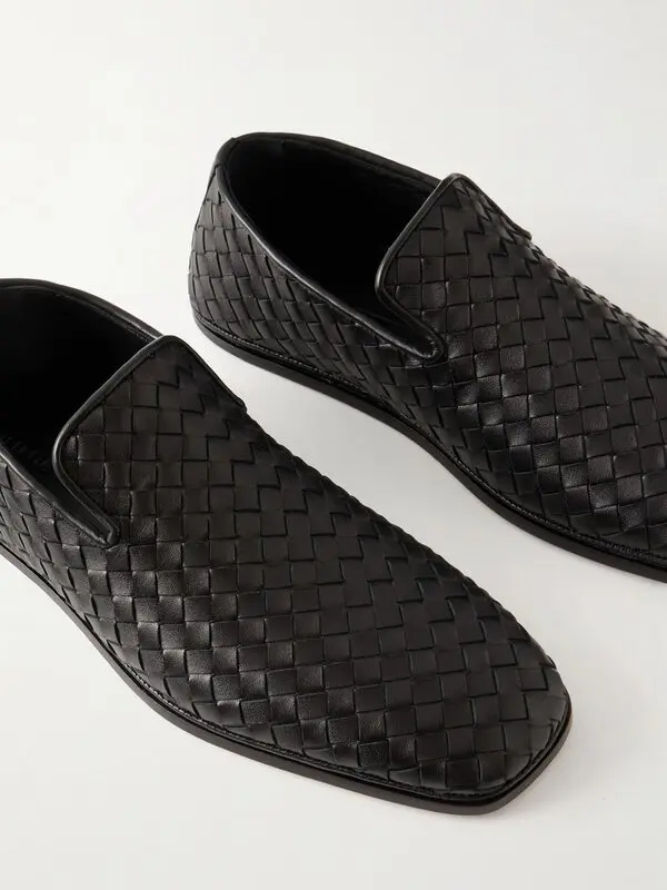 Bottega Veneta Palazzo Intrecciato Leather Loafers
