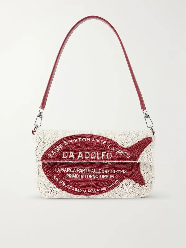 Staud Da Adolfo Timmy Beaded Shoulder Bag
