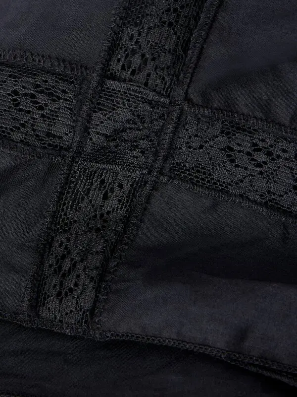 Staud Sunny Lace-trimmed Cotton Headscarf