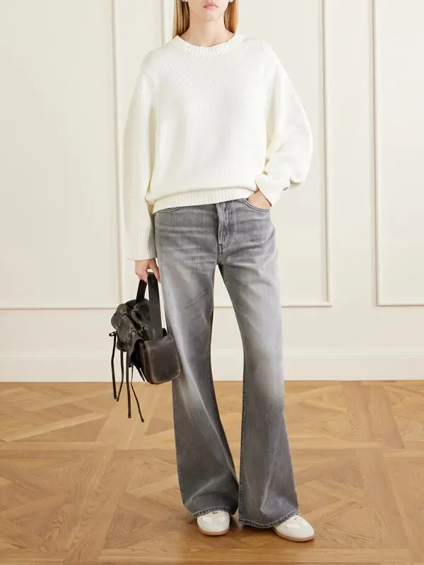 MAISON MARGIELA Replica Suede-trimmed Textured-leather Sneakers - Neutrals