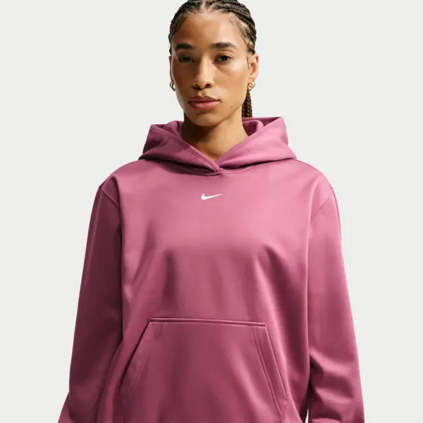 Nike Studio Fleece Sport Therma-fit Pullover Hoodie - Red