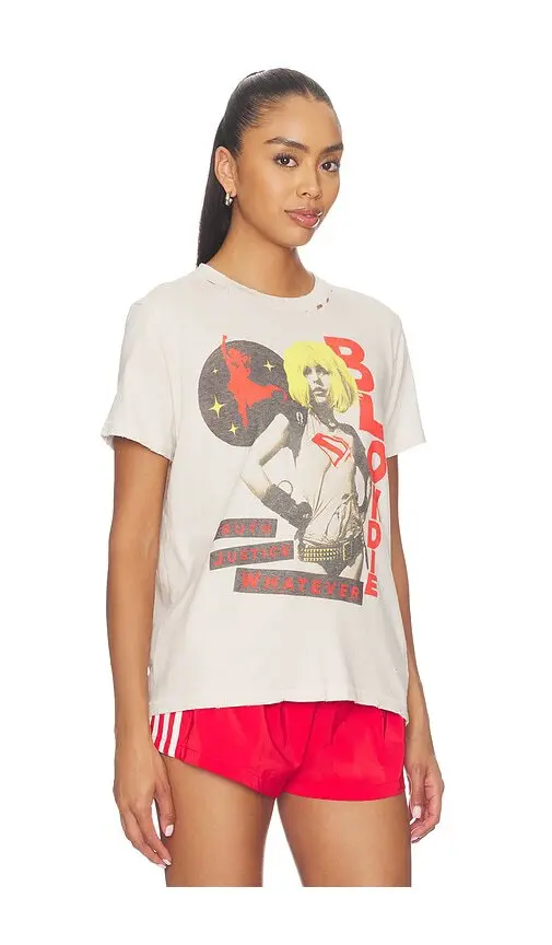 Junk Food Truth, Justice, Whatever The Vintage Destroy Tee In White