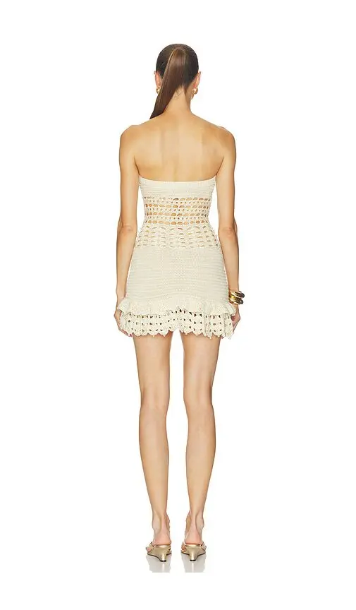 Retrofete Vali Crochet Dress In Ivory