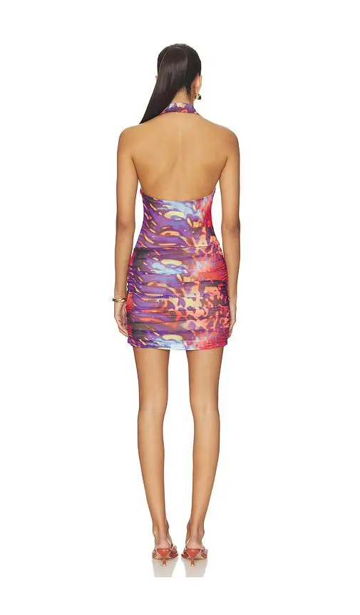 AFRM Andover Dress In Purple,red