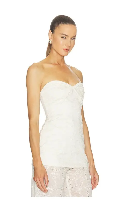 Amanda Uprichard Strapless Soho Tunic In Ivory