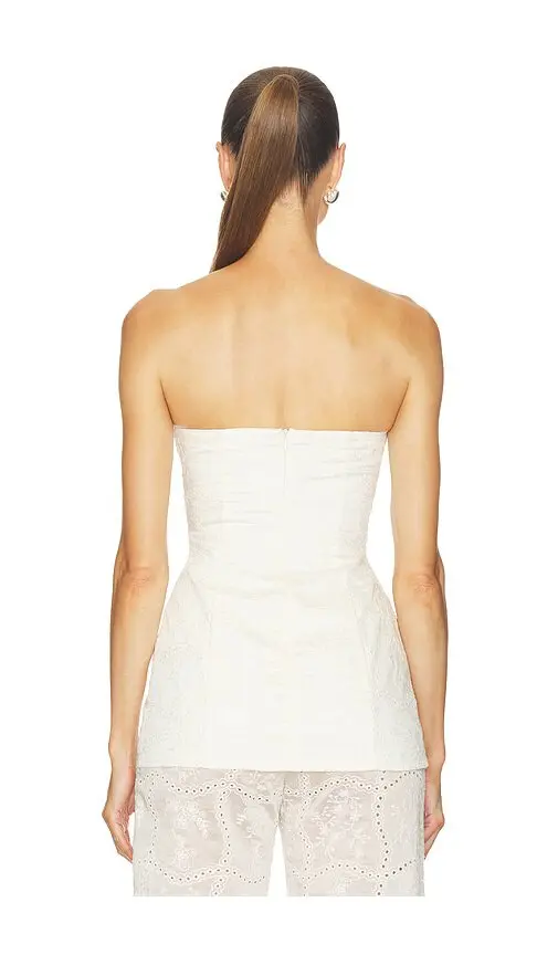 Amanda Uprichard Strapless Soho Tunic In Ivory