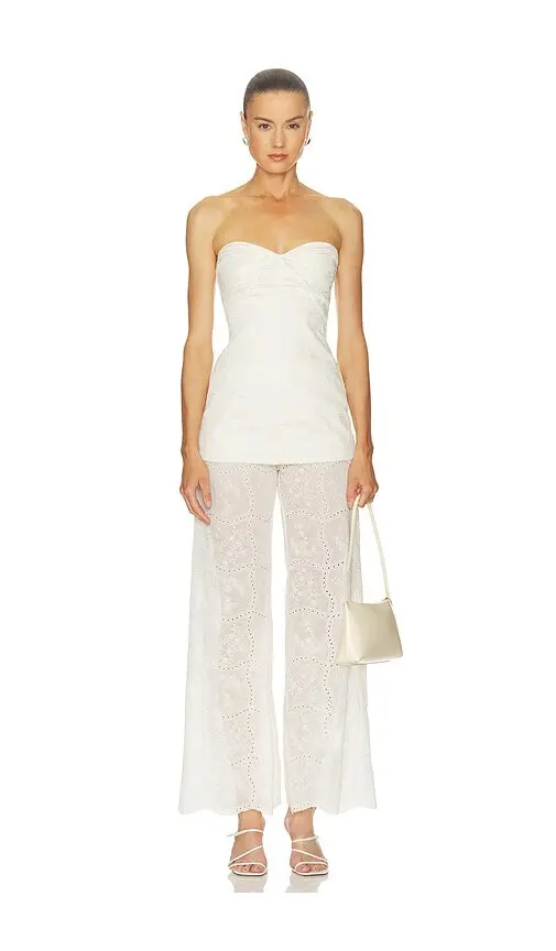Amanda Uprichard Strapless Soho Tunic In Ivory