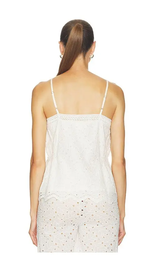BOBI Side Smocked Lace Cami Top