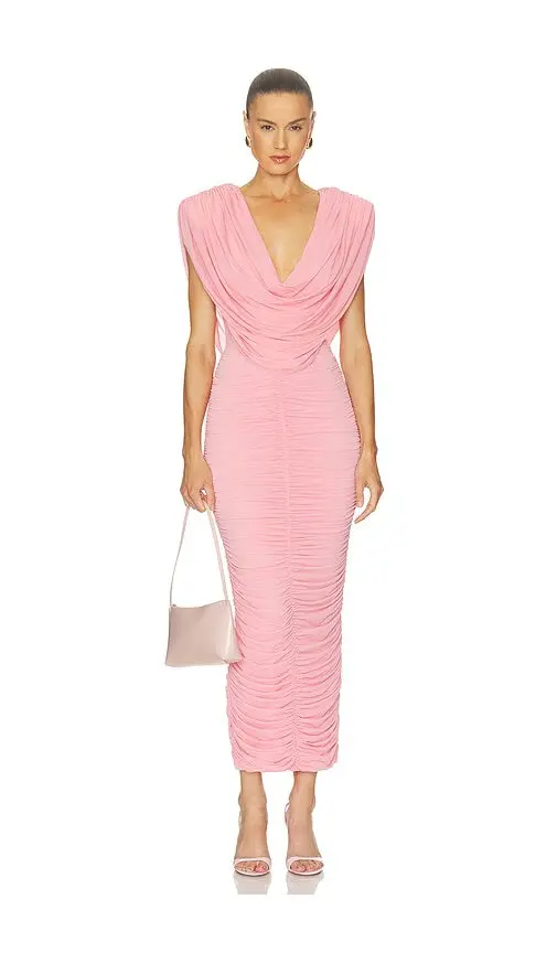Ronny Kobo Parish Dress In Pink