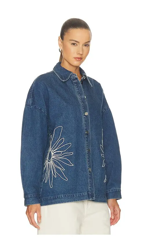 THE WOLF GANG Amana Denim Shirt In Blue