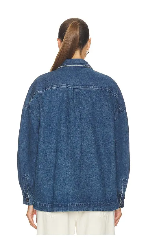 THE WOLF GANG Amana Denim Shirt In Blue
