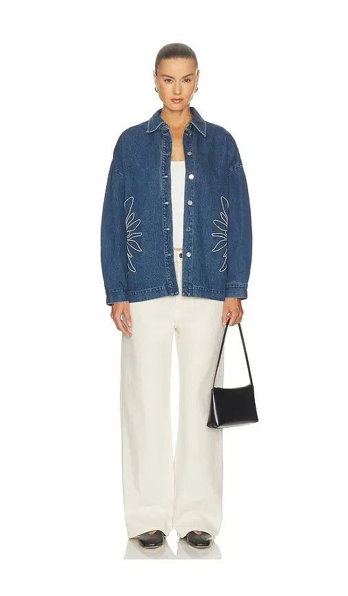 THE WOLF GANG Amana Denim Shirt In Blue
