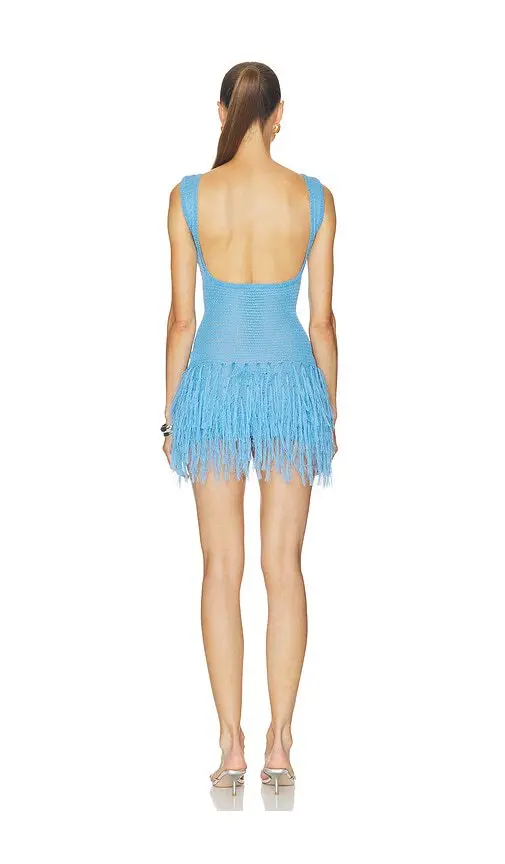 Superdown Aricella Crochet Mini Dress With Fringe Detail