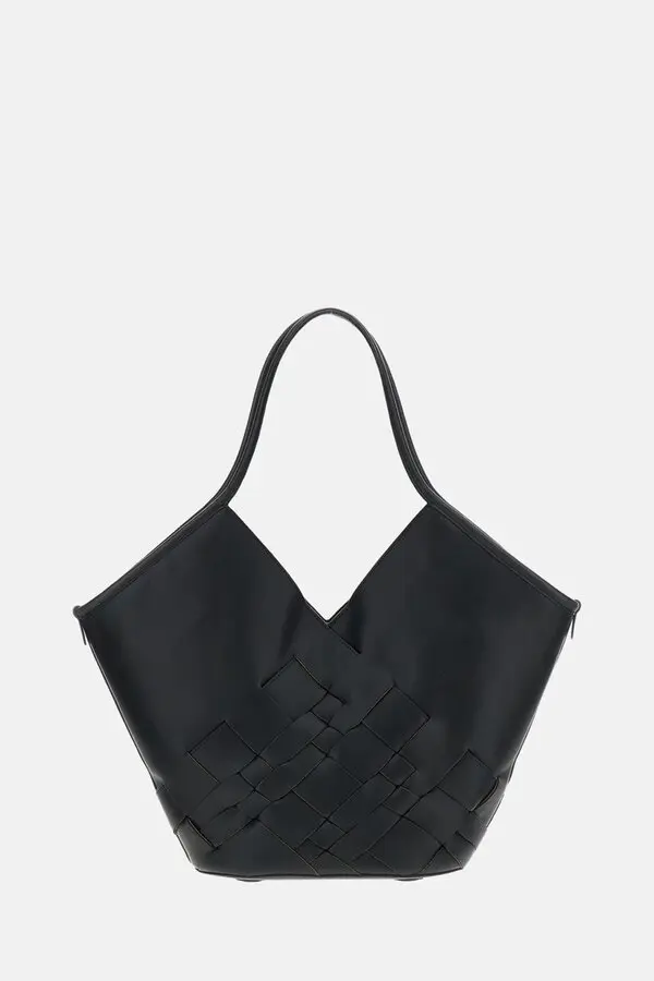 Hereu Coloma Woven Leather Tote - Black