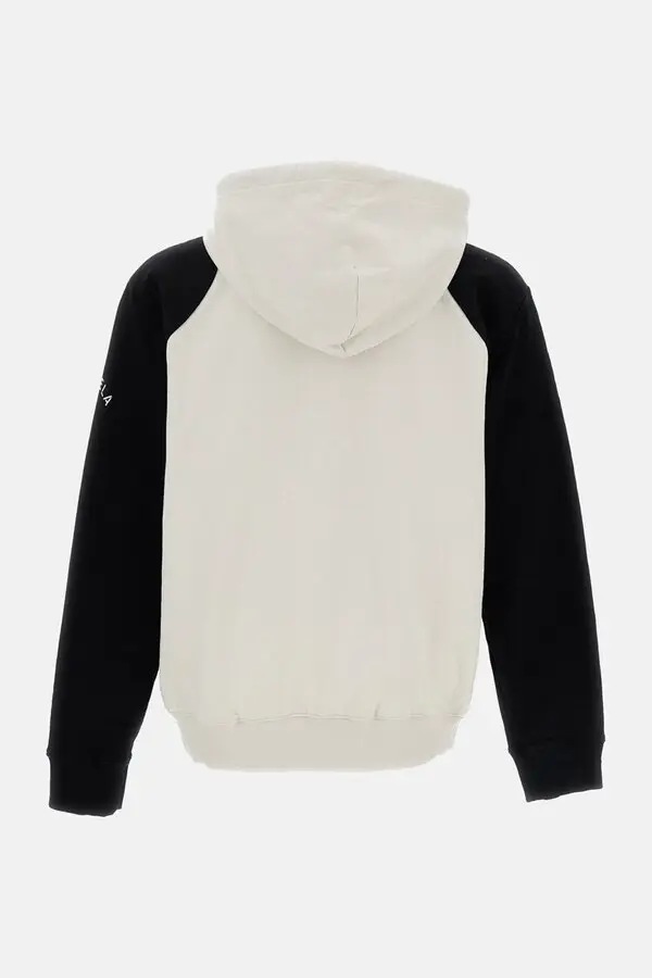 MAISON MARGIELA Zip-up Hoodie With Drawstring - Bianco