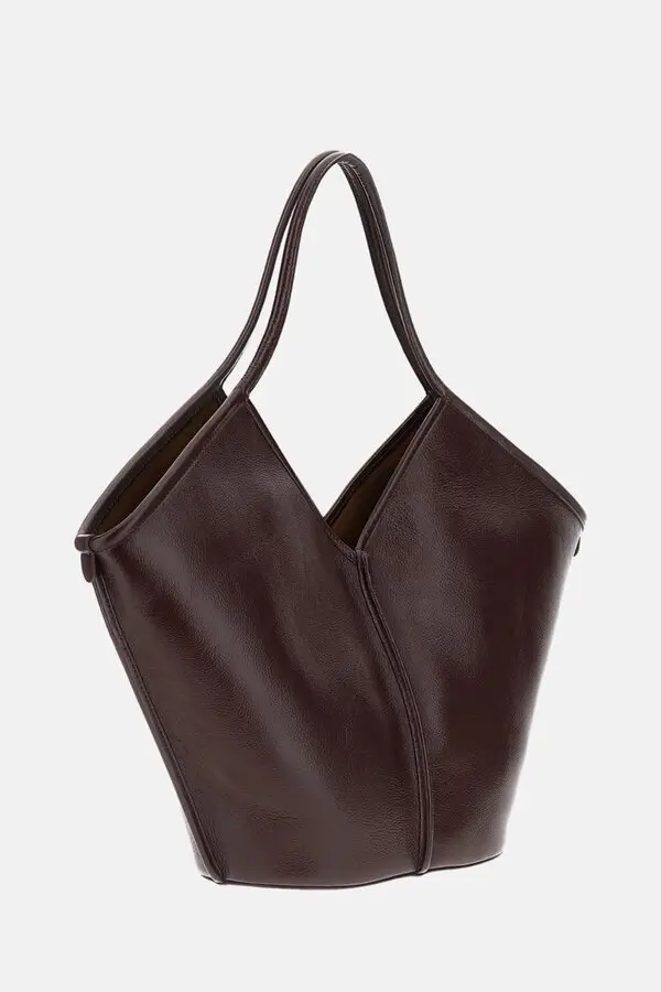 Hereu Calella Distressed Leather Tote - Red
