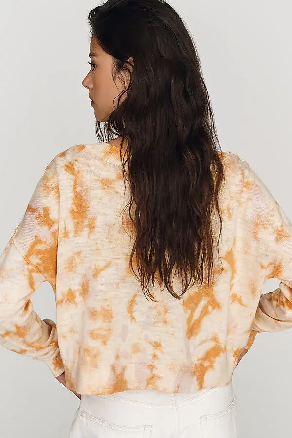 PILCRO Bleached Graphic Crewneck Sweatshirt