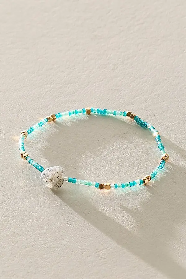 Free People Semiprecious Stone Beaded Bracelet - Blue