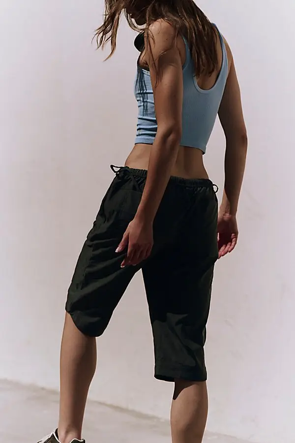 Free People Finish Line" Capri Pants - Black