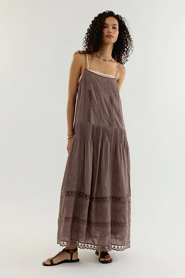 Free People Solana Midi Dress - Iron