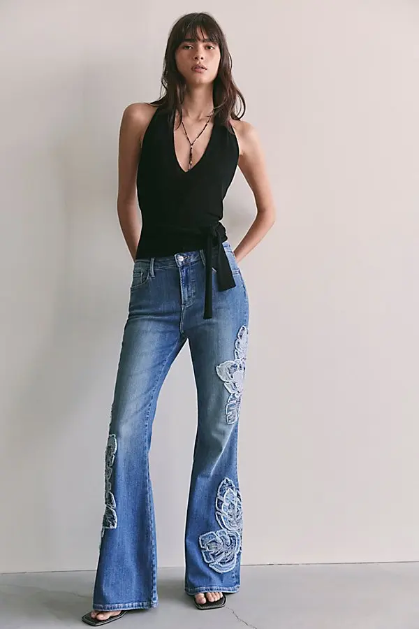 DRIFTWOOD Farrah Patchwork Flare Jeans